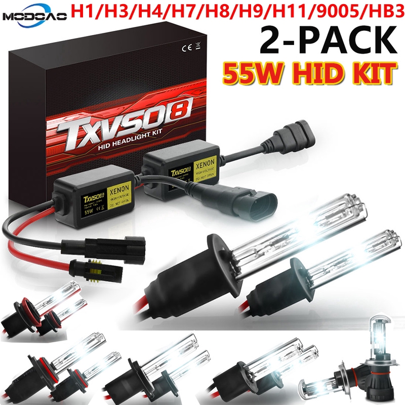 2-pack 12V 55W Xenon H7 HID Conversion Kit H1 H3 H4 H8/H9/H11 9005 ...