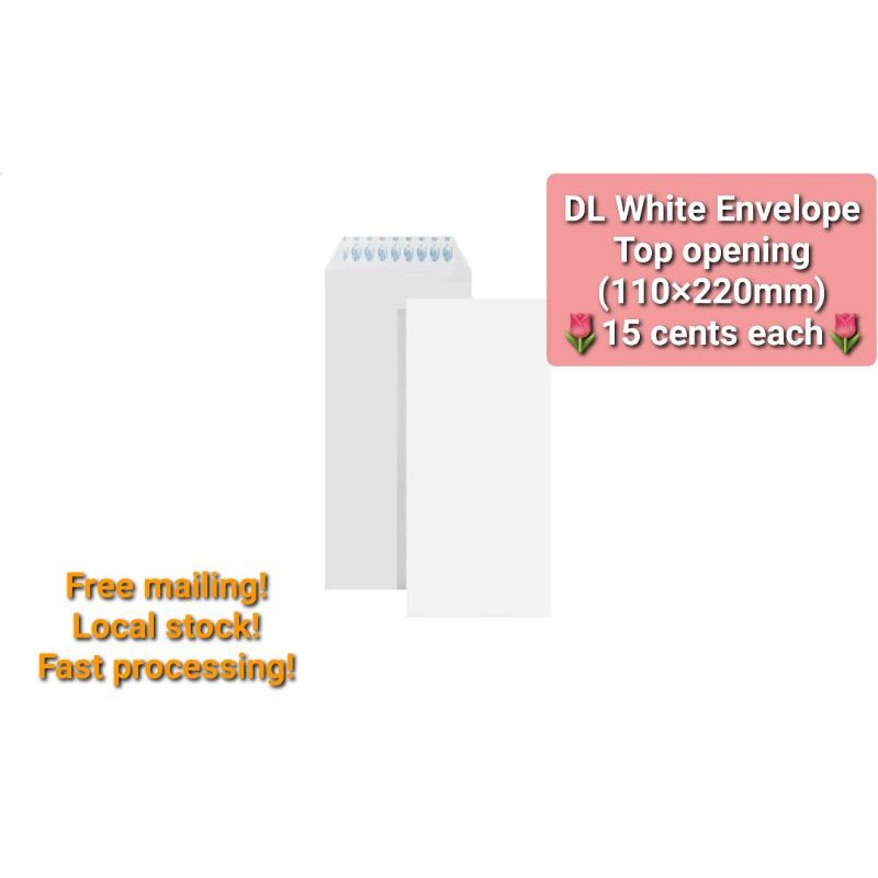 Dl Envelope 110x220mm ขนาดมาตรฐาน (ต่อชิ้น) | Shopee Thailand