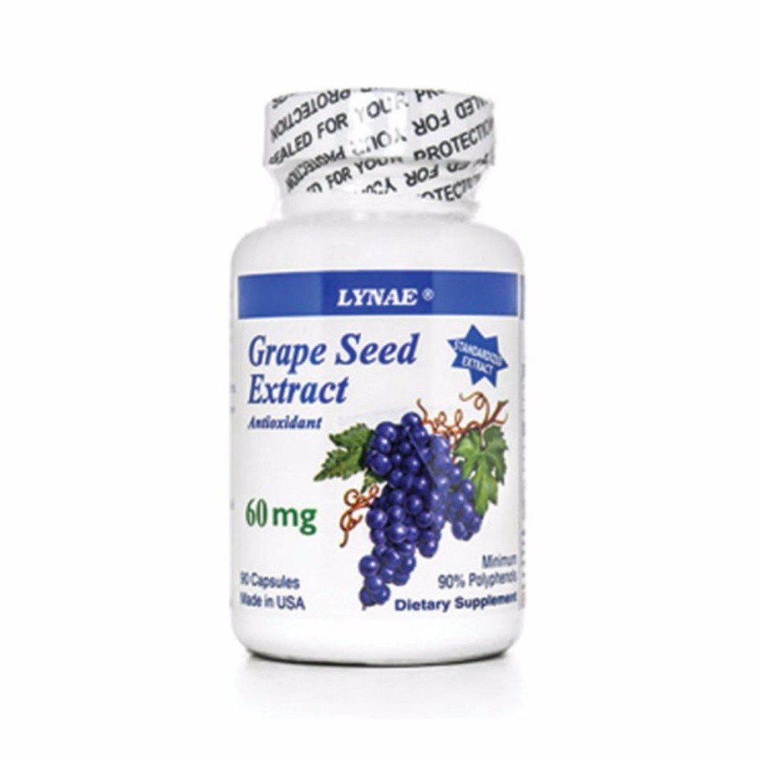 Lynae Grape Seed Extract Vitamin USA สารสกัดจากเมล็ดองุ่น ( 1 กระปุก ...