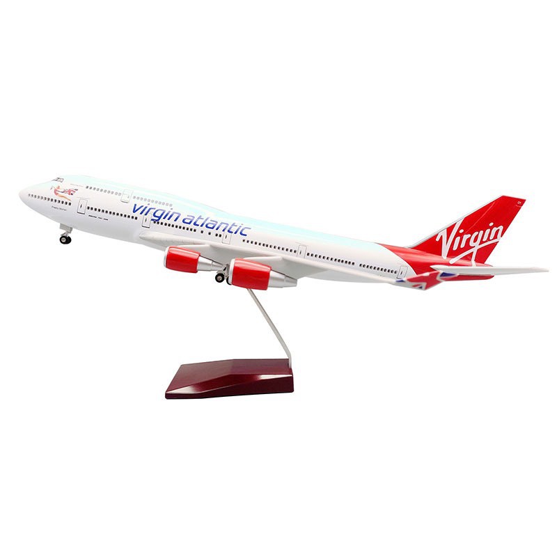 [47cm] โมเดล Virgin ATLANTIC Airplane Model with LED Light (Touch or ...