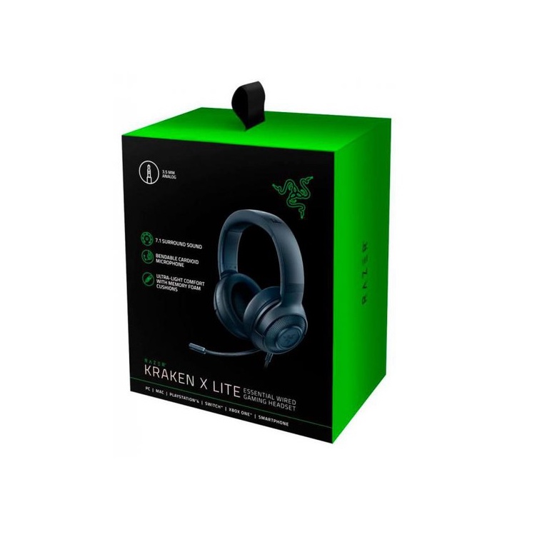 Razer Kraken X Lite Ultralight Gaming Headset: 7.1 Surround Sound ...