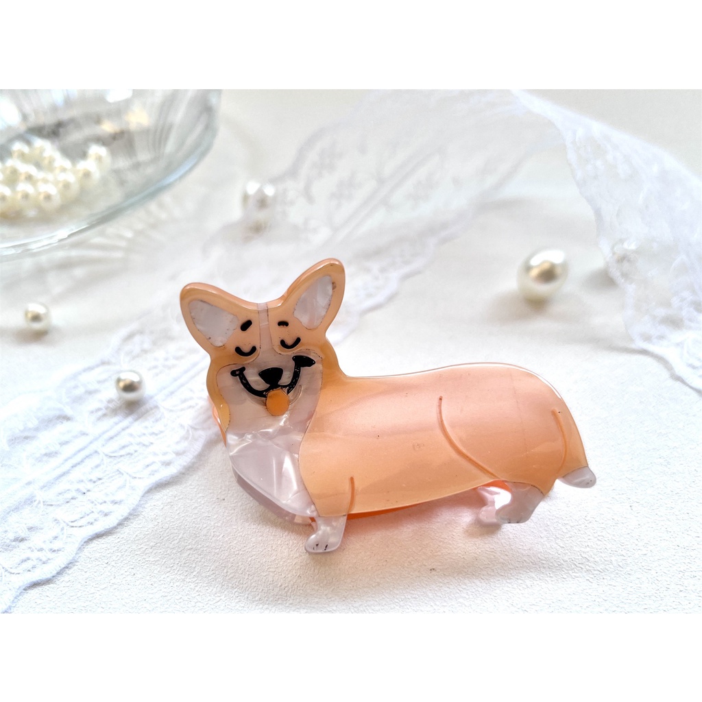 กิ๊บติดผม ลายการ์ตูนสุนัขคอร์กี้น่ารัก สไตล์เกาหลี สําหรับผู้หญิง ...