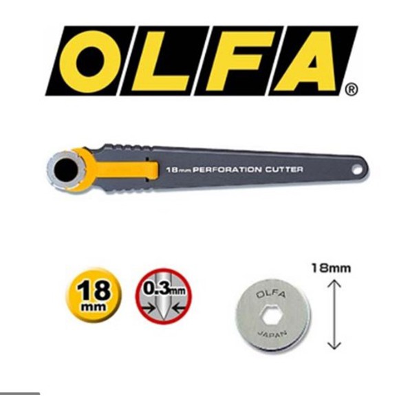 OLFA โอฟ่า รุ่น PRC-2 มีดคัตเตอร์ตัดปรุ ตัดผ้า กระดาษ ขนาด18มม. | Shopee Thailand