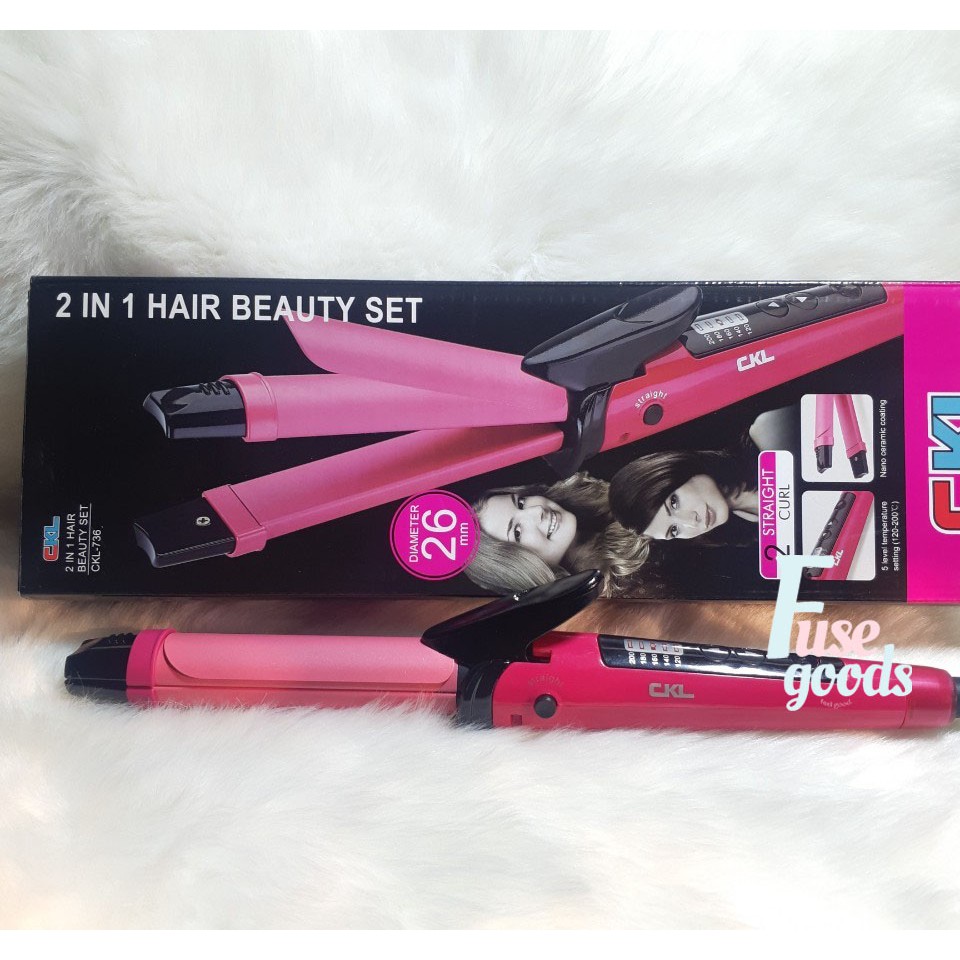 [พร้อมส่ง] เครื่องหนีบผม CKL รุ่น 736 ทำได้ทั้งตรง และ ลอน ของแท้ | Shopee Thailand