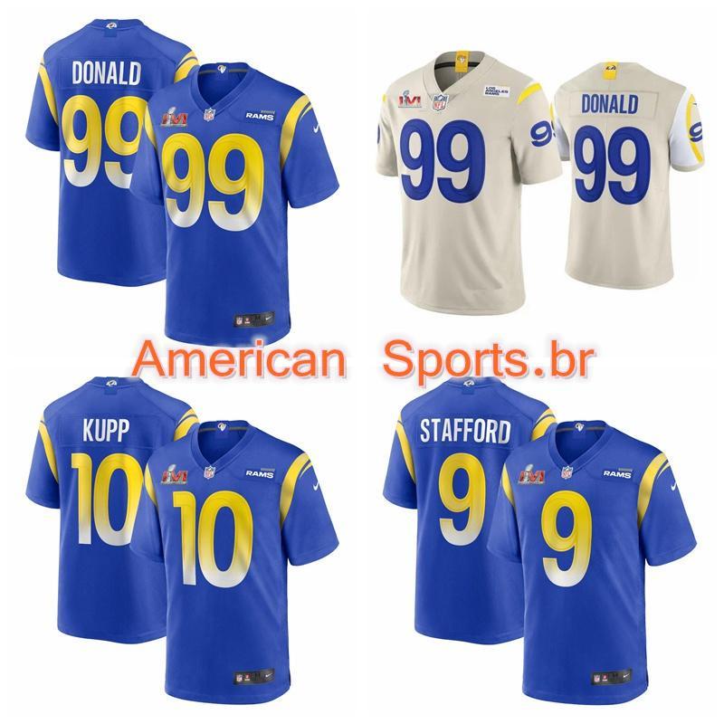 (Applause) เสื้อกีฬาแขนสั้น ลายทีม Homens NFL Los Angeles Rams 99 Aaron ...