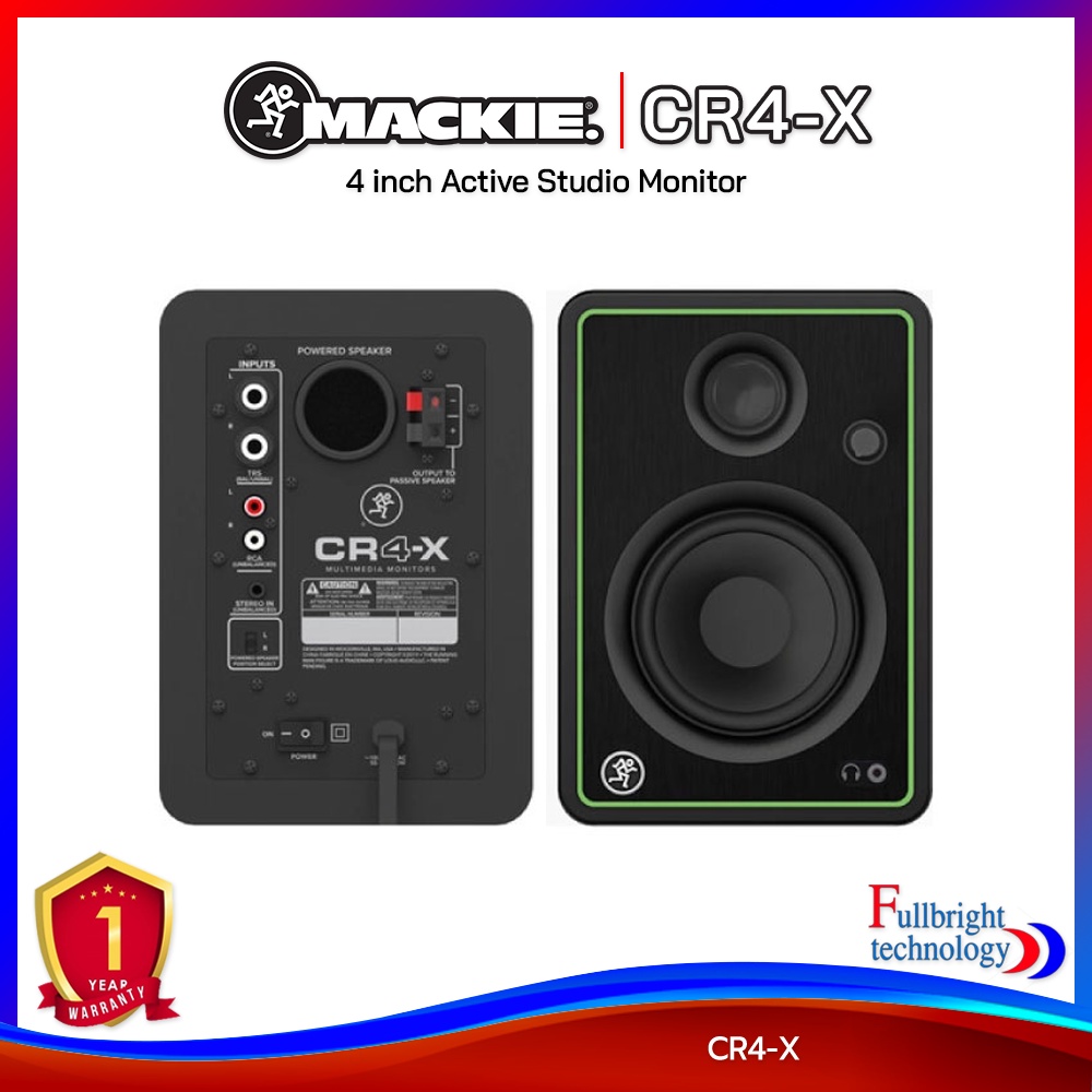 Mackie CR4-X 4" Active Studio Monitor (Pair) ลำโพงมอนิเตอร์ ใช้งานทั่วไป ประกันศูนย์ 1 ปี ...