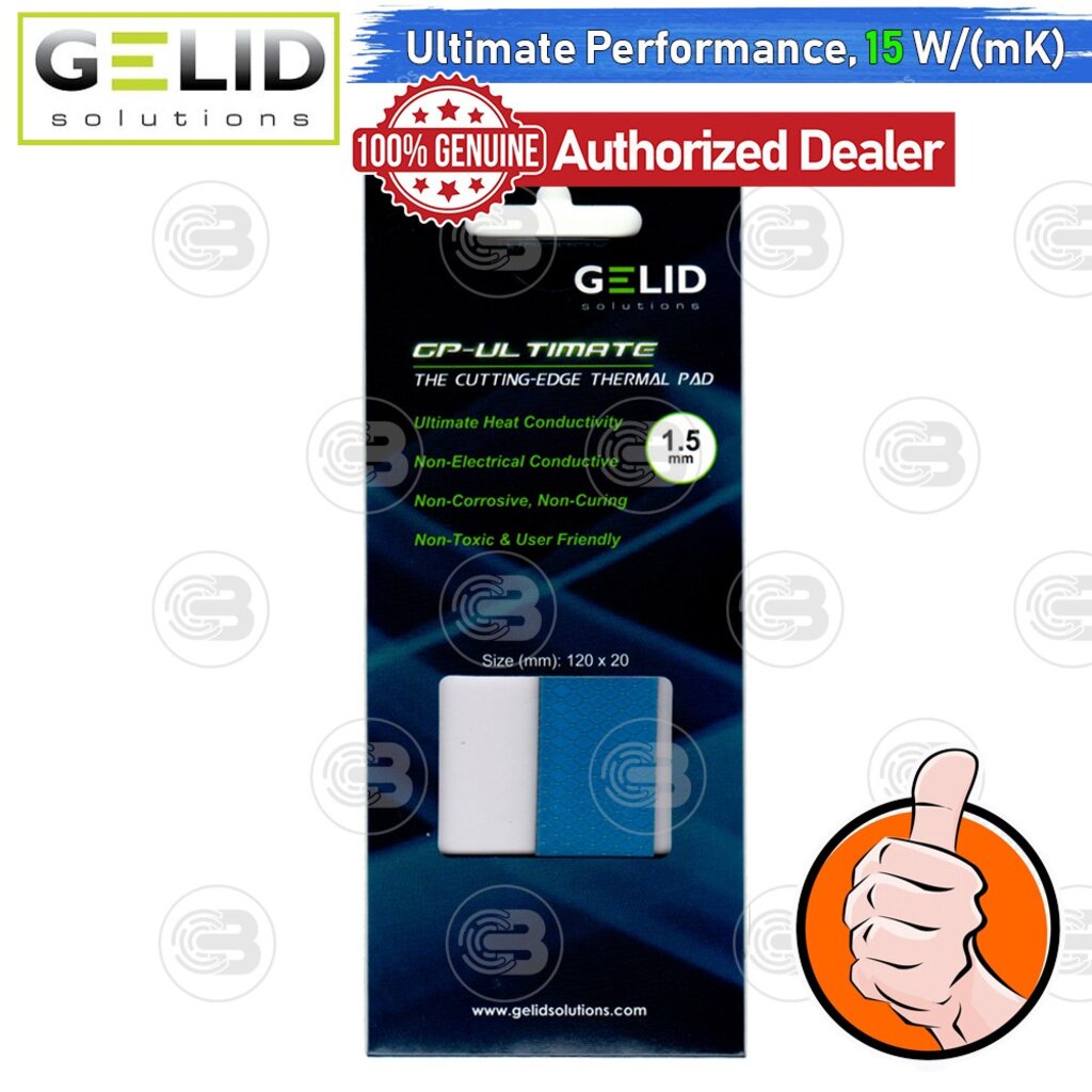 [CoolBlasterThai] GELID GP-ULTIMATE Thermal Pad (1 PCS) 120x20x1.5 mm ...