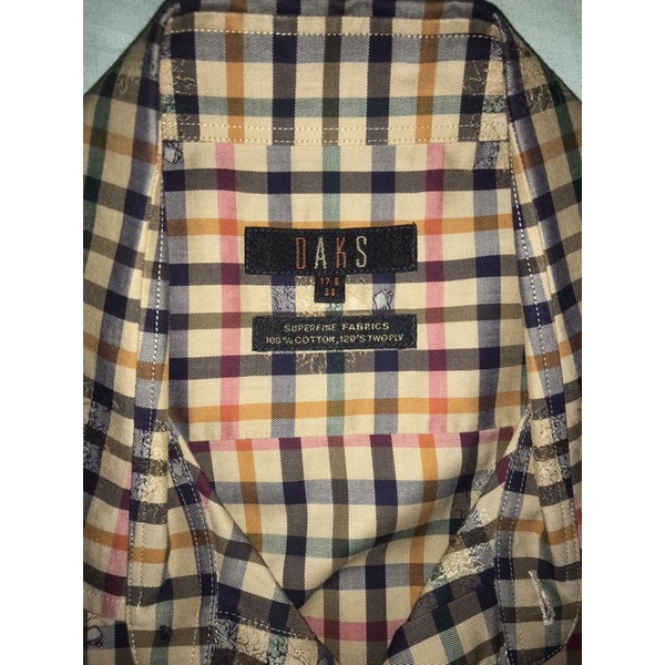 DAKS XL แขนยาว สก็อตโทนน้ำตาล รอบเอว 44 แขน24 ยาว32นิ้ว | Shopee Thailand