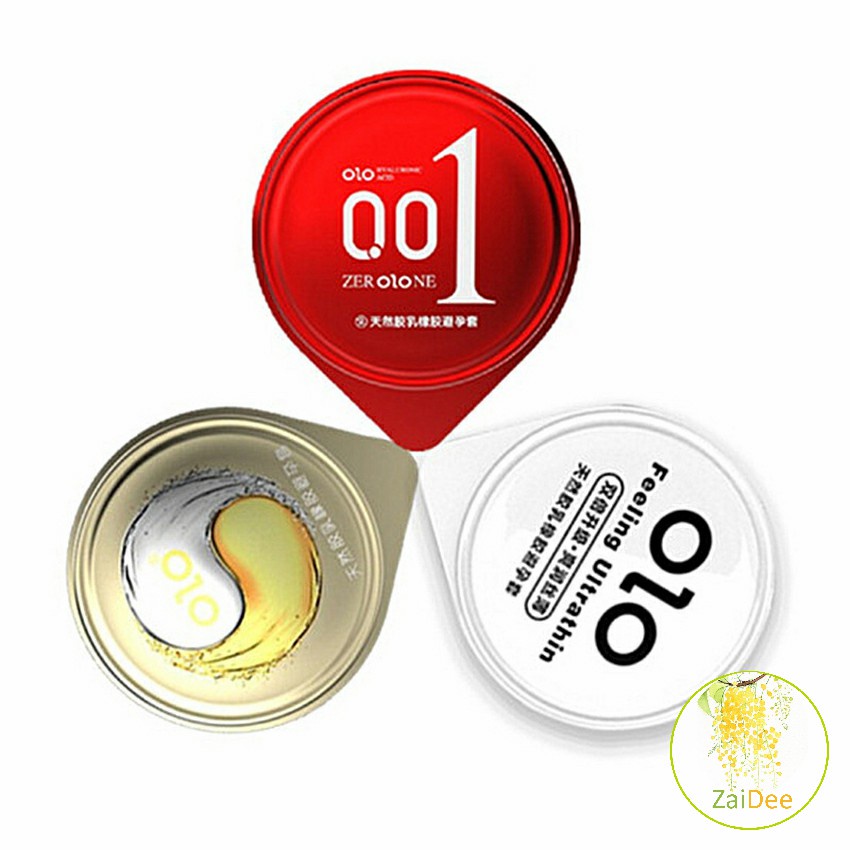 ถุงยางอนามัยบางเฉียบ 0.001 มม. Olo 001 Comdoms (1ชิ้น) สารหล่อลื่นแบบธรรมชาติ สัมผัสแนบสนิท ...