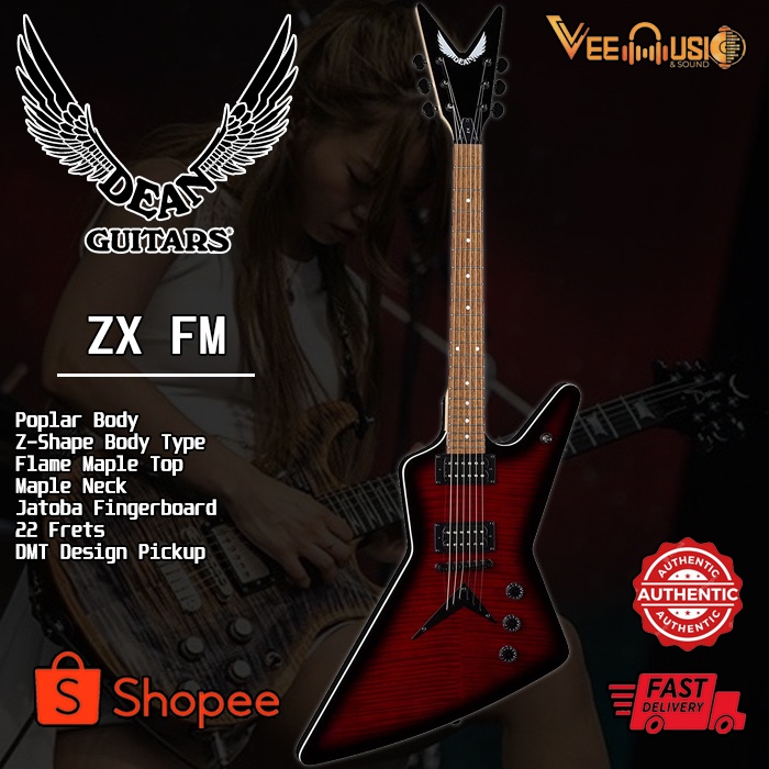 กีต้าร์ไฟฟ้า Dean ZX FM Flame Top | Shopee Thailand