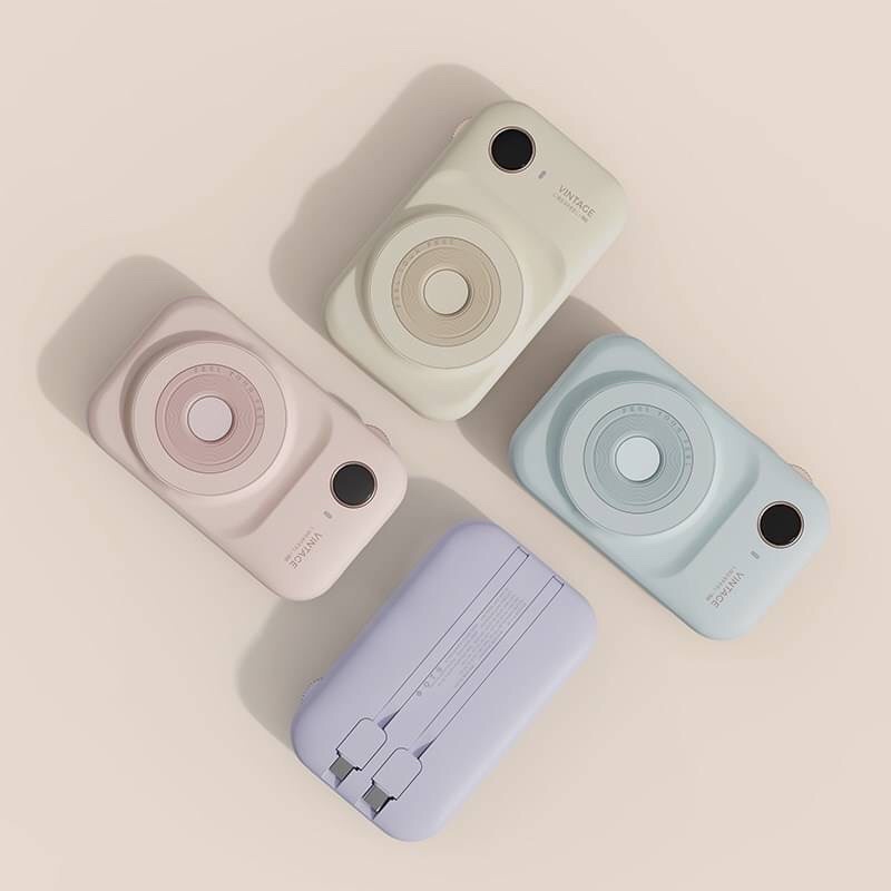 MAOXIN VINTAGE 10,000 mAh รองรับไวเลสชาร์จ / สายในตัว iphone / typeC | Shopee Thailand