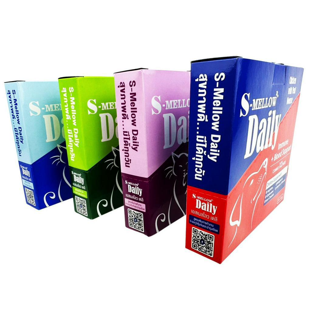S-mellow Daily and dog อาหารเสริมขนมแมวเลีย ขนมสุนัขเลีย แบบ 1กล่อง28 ...