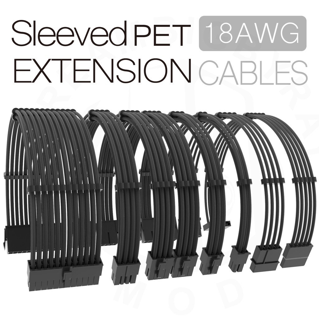 Black sleeved motherboard graphics card extension cable graphics card ...