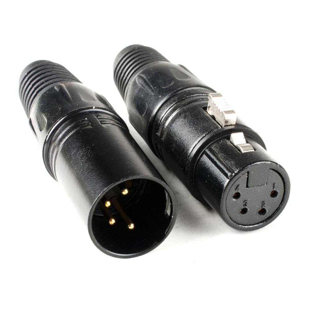 พร้อมส่ง* ปลั๊กเชื่อมต่อสายเคเบิล XLR 4-Pin Male Female MIC Pro ...