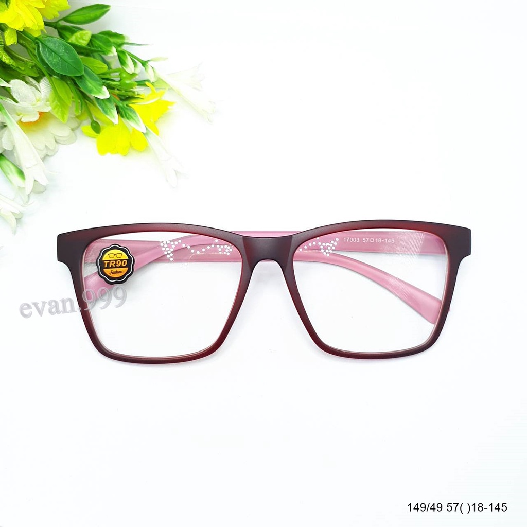 แว่นตาTR90 รุ่น17003 โอเวอร์ไซส์ (หน้ากว้าง) น้ำหนักเบา ยืดหยุ่น สั่งตัดเลนส์ได้ HMC/BLUE/AUTO ...