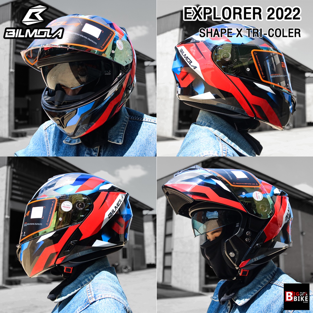 หมวกกันน็อค BILMOLA EXPLORER 2022 ยกคางได้ หมวกเต็มใบ | Shopee Thailand