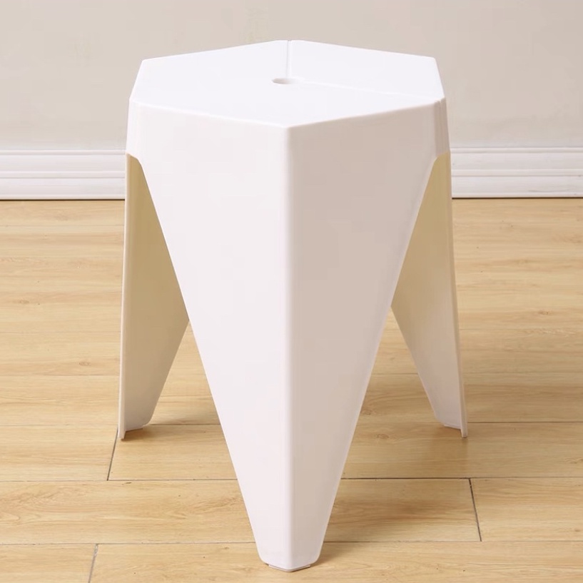 DUDEE เก้าอี้พลาสติกเหลี่ยม รุ่น DD93 เก้าอี้ไร้พนักพิง พลาสติกขึ้นรูป ...