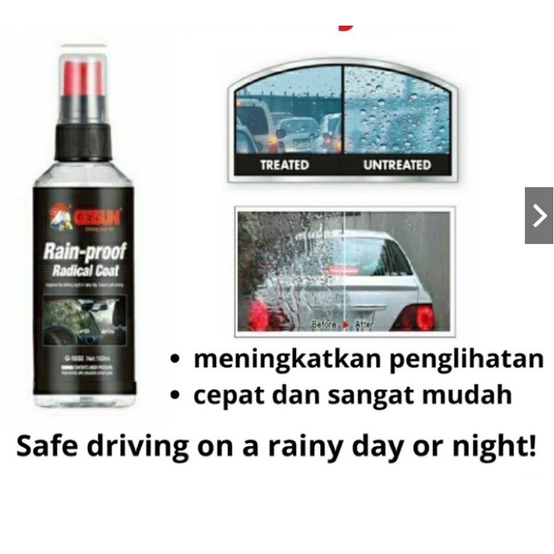 Getsun rain proof radical coat น้ำยาเคลืออบกระจก น้ำฝนไม่เกาะ ยางใบปัด ...