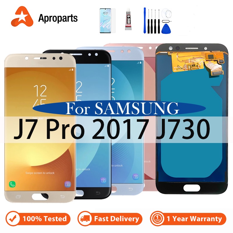 หน้าจอสัมผัสดิจิทัล LCD สําหรับ SAMSUNG Galaxy J7 Pro 2017 J730 J730F ...