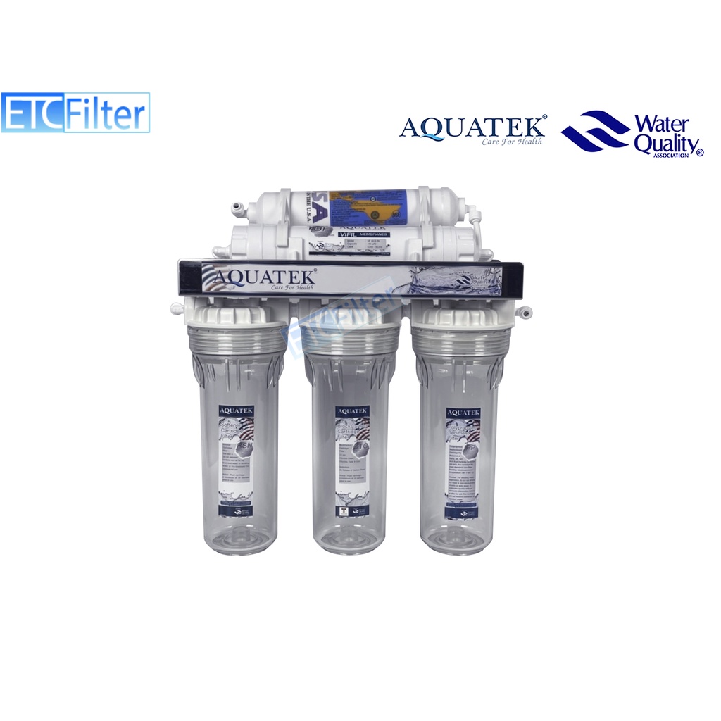 เครื่องกรองน้ำ UF AQUATEK SILVER 5 ขั้นตอน ของแท้ 100% 0.01 ไมครอน แถมไส้ Aquatek Super PP 2 อัน ...