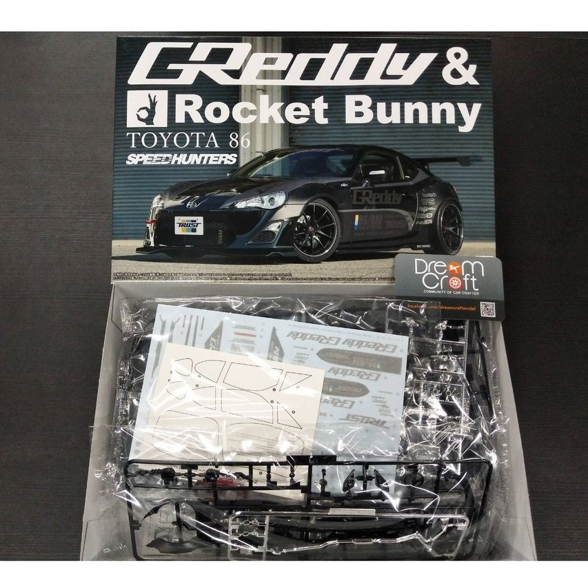 AOSHIMA 1/24 ZN6 TOYOTA 86 GREDDY&ROCKET BUNNY VOLK RACING TOYOTA (โมเดลรถยนต์ Model DeamCraft ...