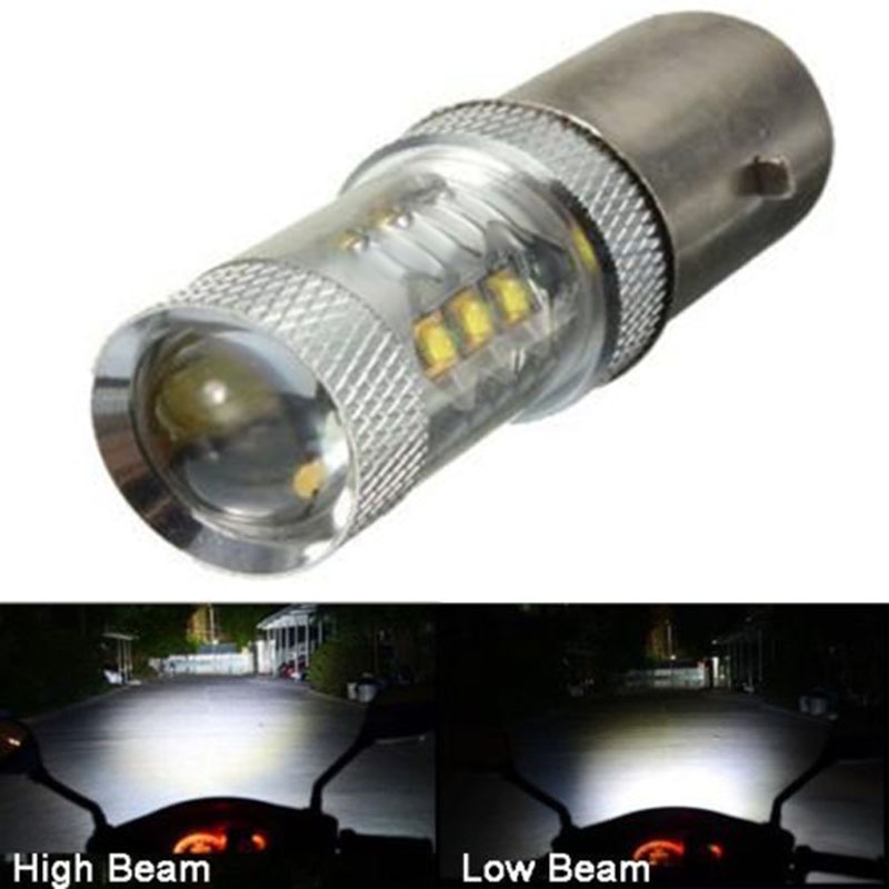 หลอดไฟตัดหมอก LED 12V BA20D H6 80W สําหรับรถจักรยานยนต์ รถ ATV ☆สไตล์ ...