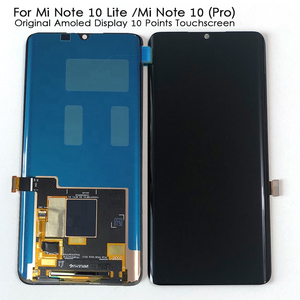 อะไหล่หน้าจอสัมผัสดิจิทัล LCD AMOLED แบบเปลี่ยน สําหรับ Xiaomi Mi Note 10 Lite Mi Note 10 Mi ...