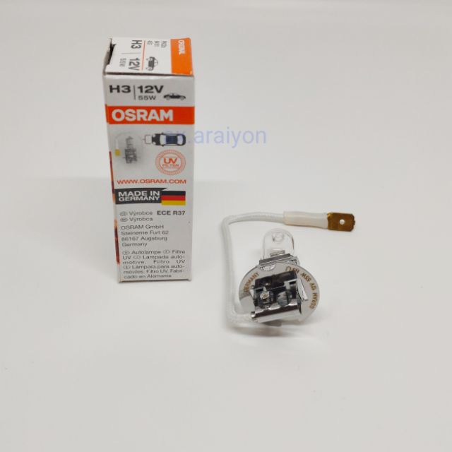 หลอดฮาโลเจน H3 12V 55W Osram แท้ Made in Germany (1หลอด) | Shopee Thailand
