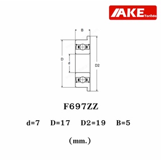 ฝาเหล็ก2ข้าง F694Z F695Z F696Z F697Z F698Z F699Z ตลับลูกปืนหน้าแปลน ...