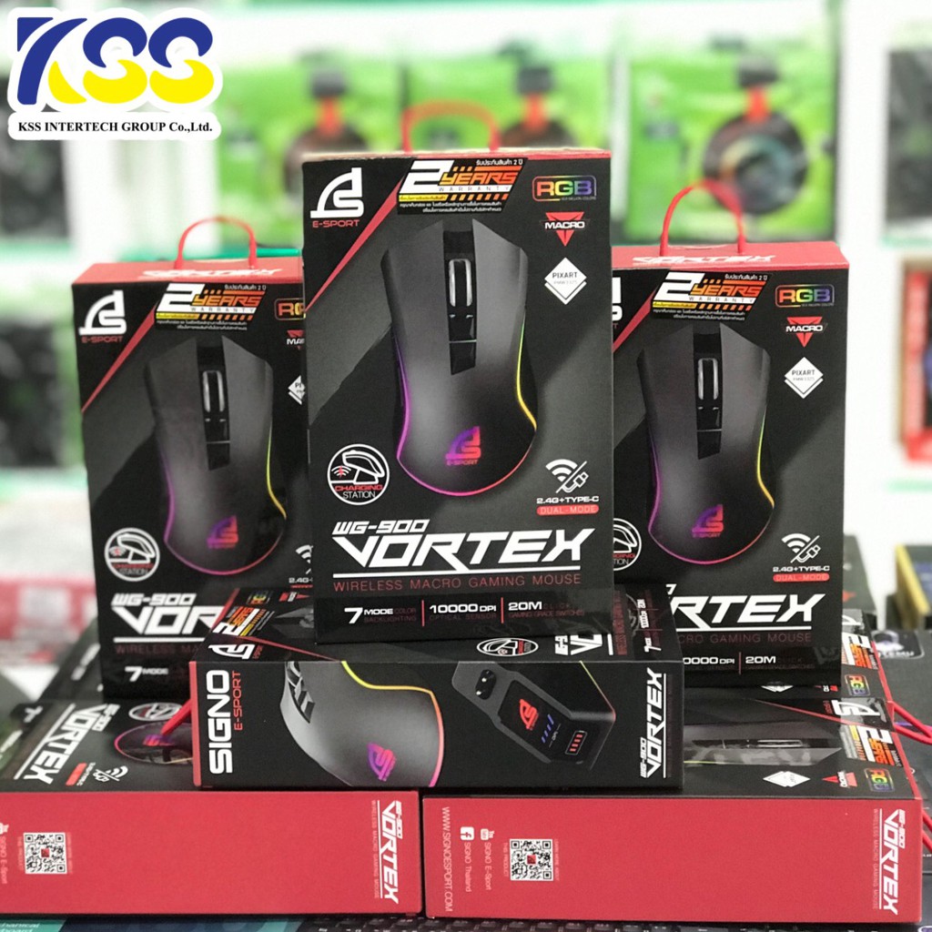 🛒ส่งเร็ว🚀🚀 SIGNO E-Sport VORTEX Wireless Macro Gaming Mouse รุ่น WG-900 ...