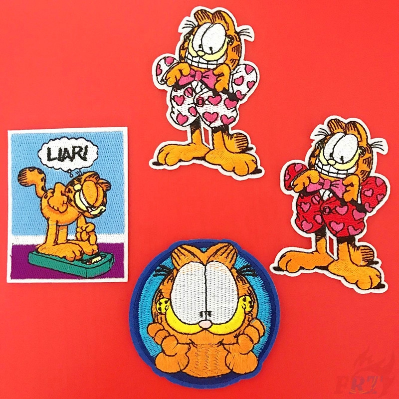 ☸ การ์ตูน: แผ่นแปะการ์ฟิลด์ ☸ แผ่นแพทช์รีดติดเสื้อ ลายการ์ตูนแมว Diy ...