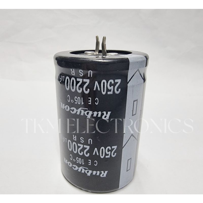 C คาปาซิเตอร์ขาเขี้ยว 2200uF 250v Rubycon 105°C ขนาด35*52mm Capacitor | Shopee Thailand