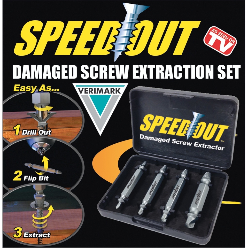 Superhomeshop SPEED OUT ชุดเครื่องมือถอนหัวน็อต / สกรู / ตะปู ที่ชำรุด ...