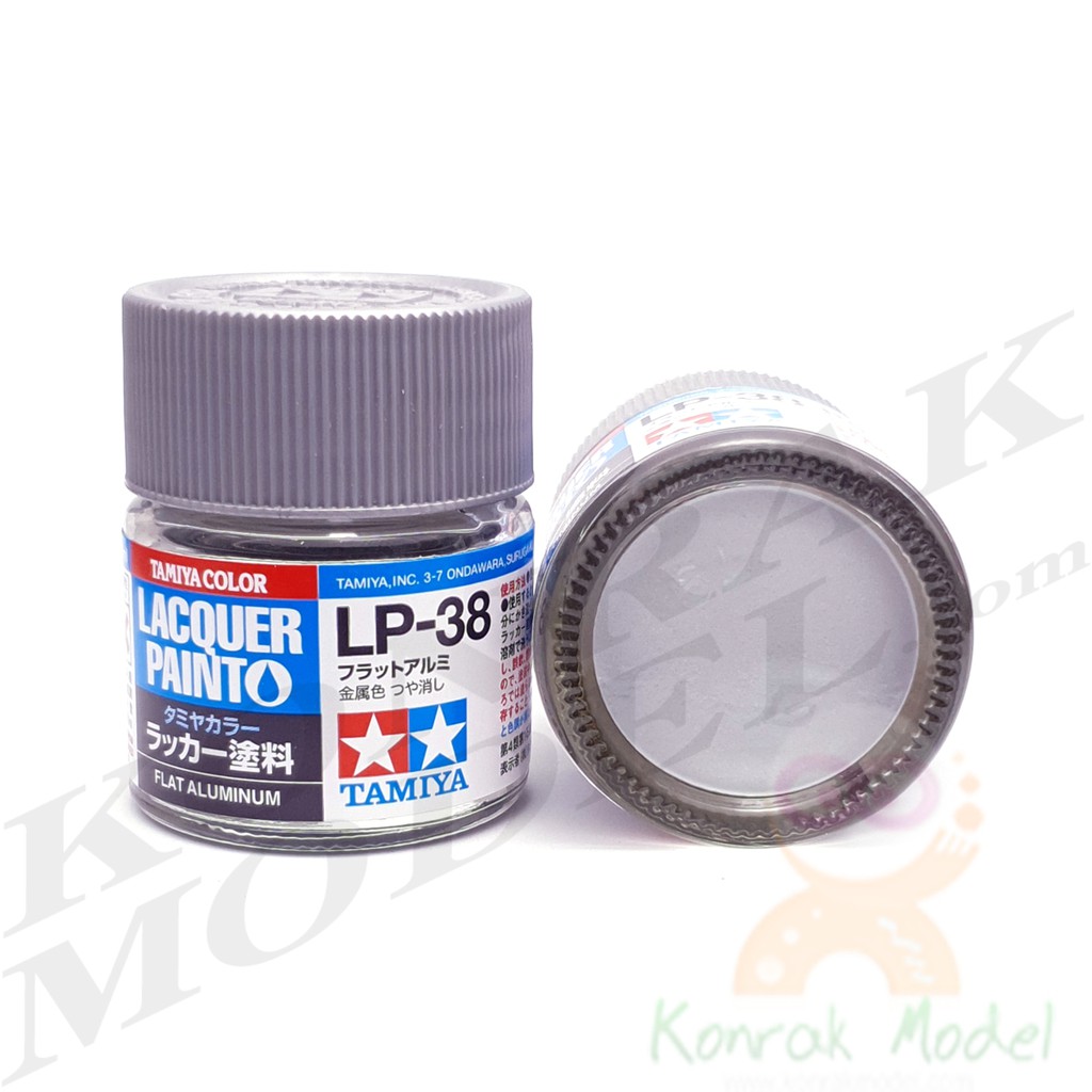 สีทามิย่าสูตรแล็คเกอร์ Tamiya Lacquer paint LP38 Flat aluminum 10ML ...