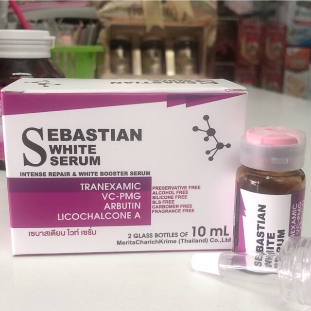 Sebastian White Serum10mlเซรั่มเข้มข้นรักษาฝ้ากระจ่างใสภายใน14วัน ...