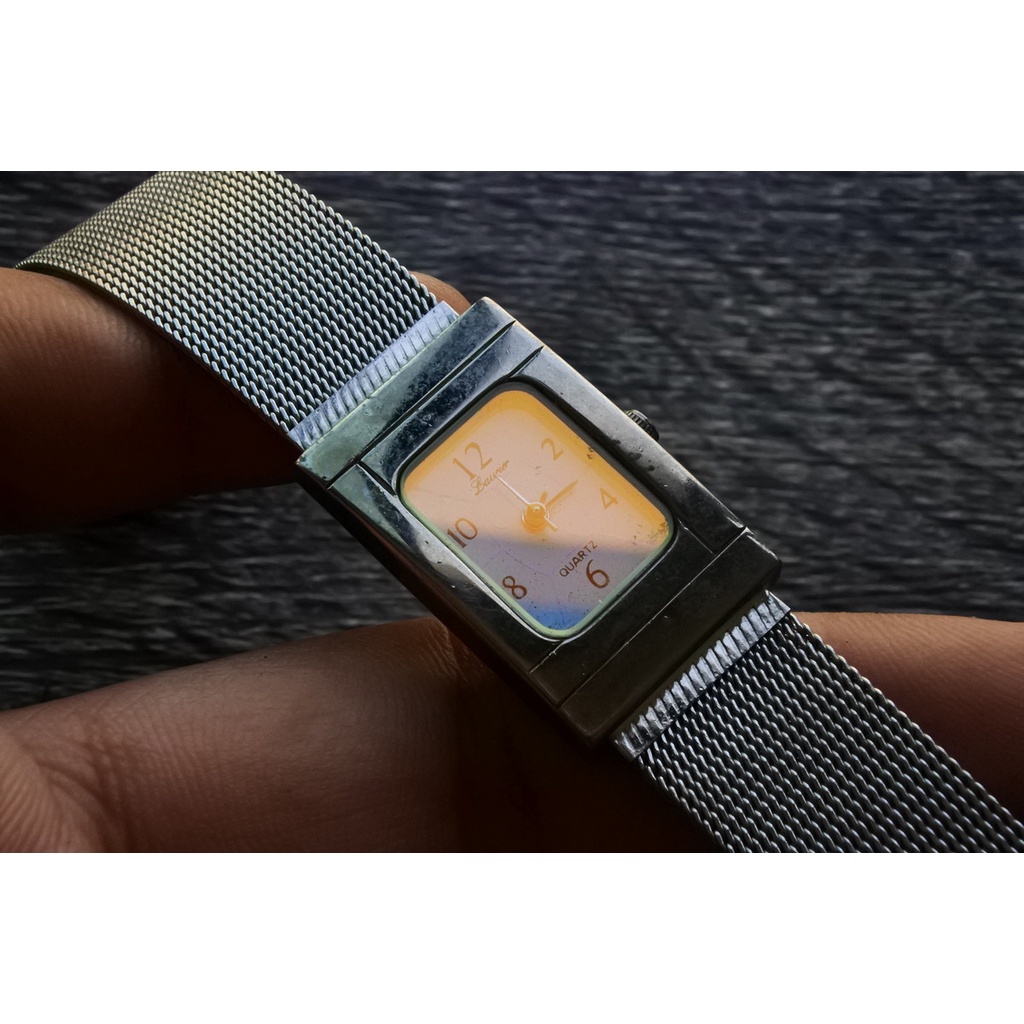 นาฬิกา Vintage มือสองญี่ปุ่น Laurier ระบบ Quartz ผู้หญิง สี่เหลี่ยม ใช้ ...