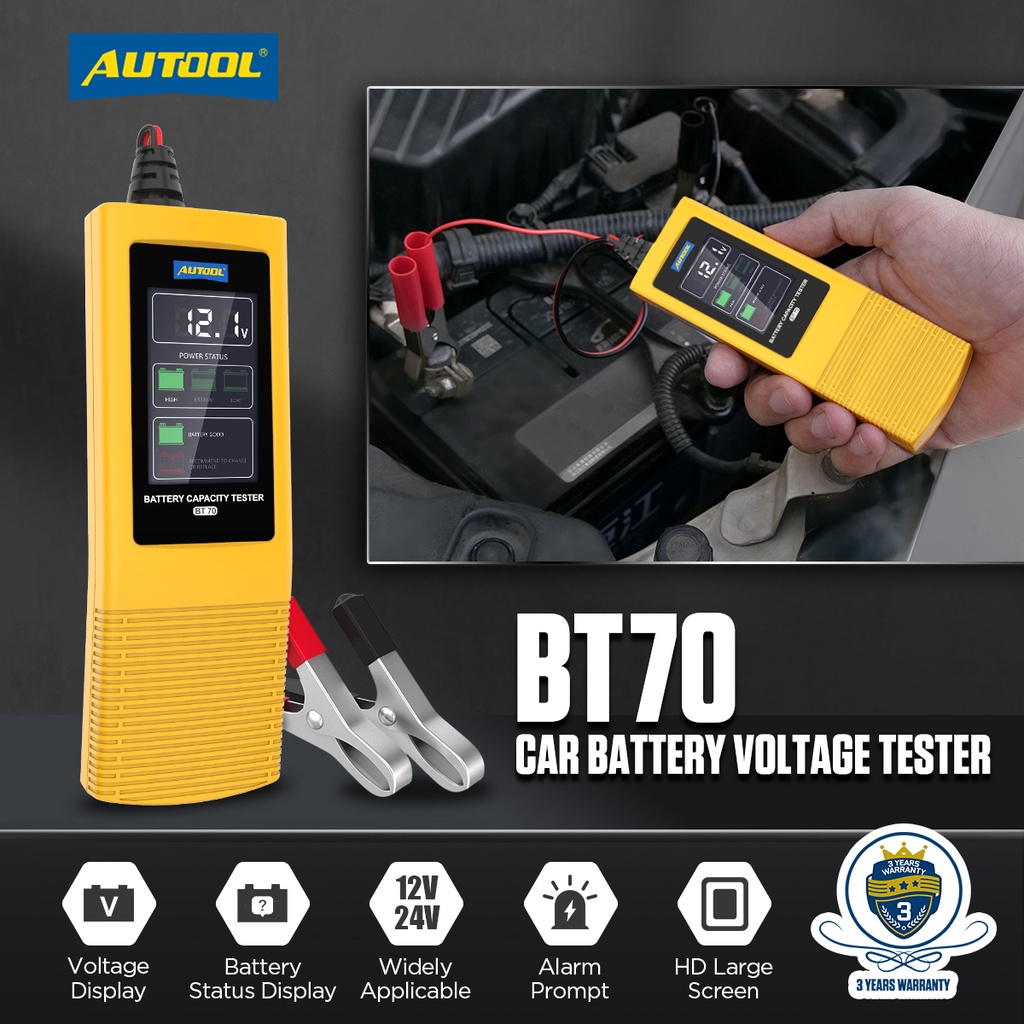 Autool BT70 เครื่องวิเคราะห์แบตเตอรี่ 12V รับประกัน 3 ปี | Shopee Thailand
