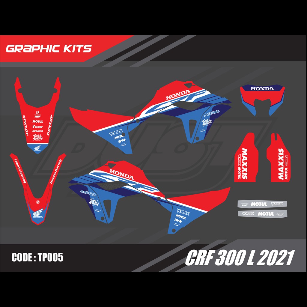 สติ๊กเกอร์วิบาก Honda CRF 300L 2021ทั้งคัน Graphic kit สติ๊กเกอร์เคลือบ ...
