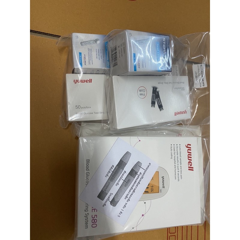 ชุดเครื่องตรวจน้ำตาล Yuwell 580 พร้อมใช้งานทันที | Shopee Thailand