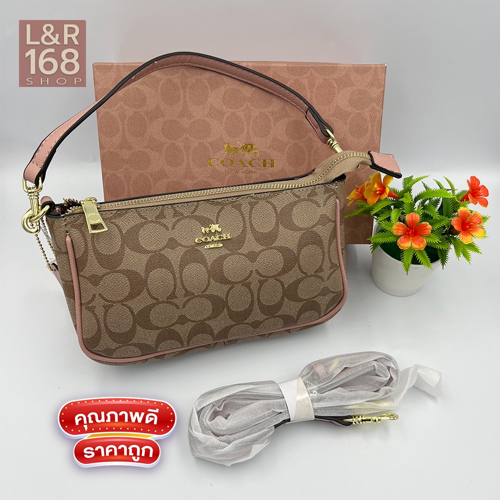กระเป๋าสะพายข้าง #Coach 9นิ้ว ทรงพอช สีสวย พร้อมส่งทันที | Shopee Thailand