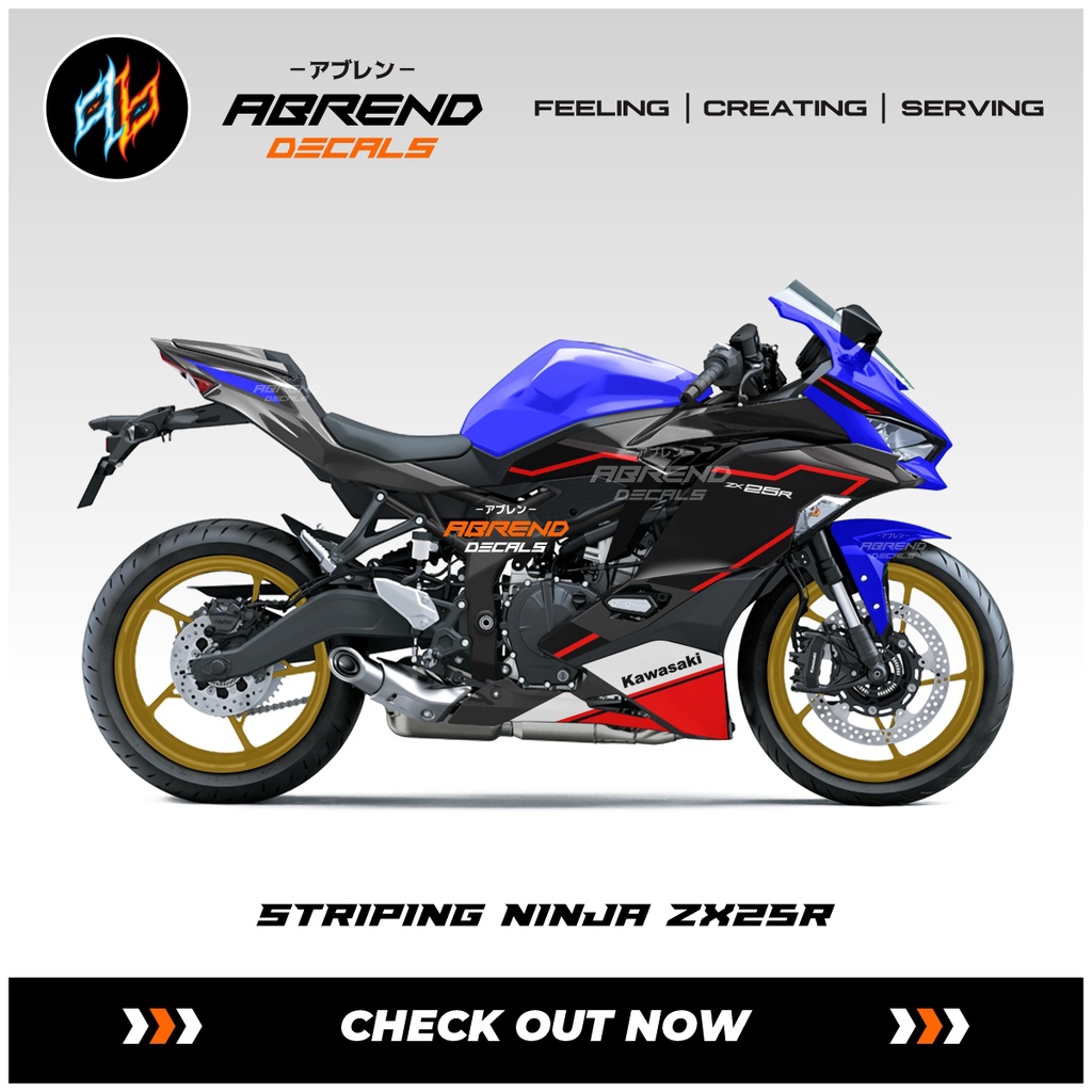 Striping Ninja ZX25R Livery 2022 Kawasaki Ninja zx 25r สติ๊กเกอร์ติด ...