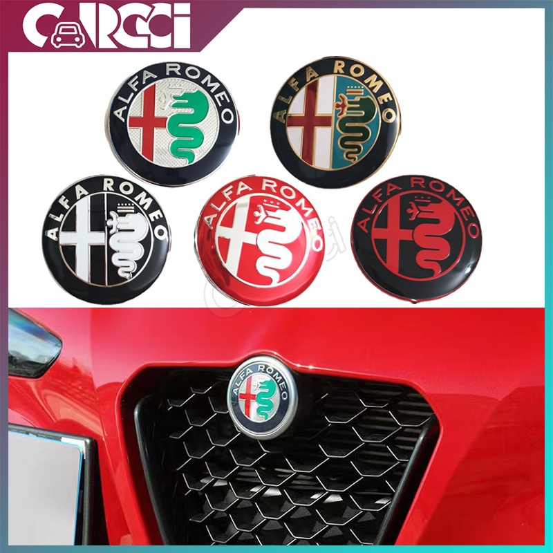 74MM Alfa Romeo Emblem Badge รถด้านหน้าด้านหลังสติกเกอร์โลโก้ | Shopee ...