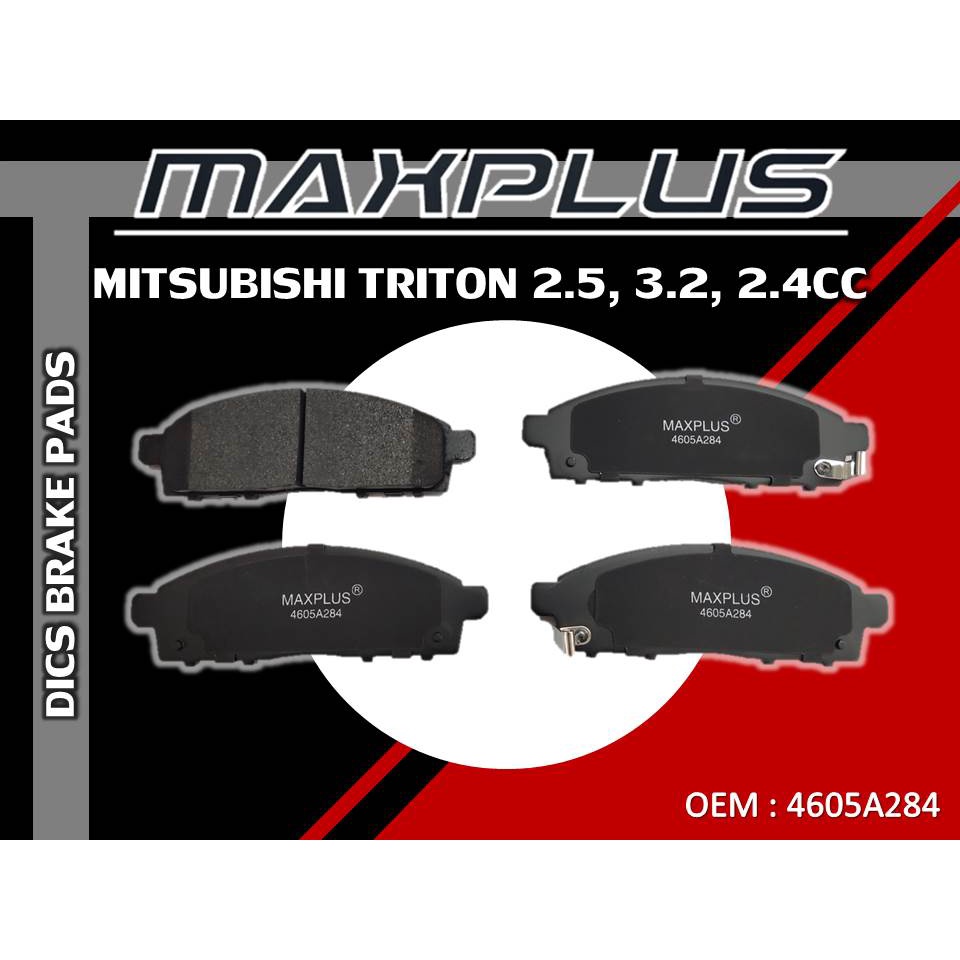 ผ้าเบรคหน้า MITSUBISHI TRITON 2.4 2.5 3.2 CC 2006-2014 รหัส 4605A284 ...