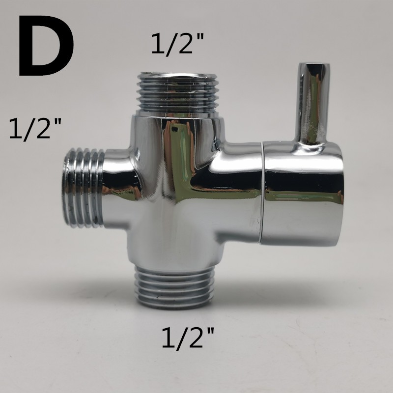 1/2 "3/4" เครื่องดําน้ําน้ําสามทางอะแดปเตอร์รูปตัว ที ฝักบัวไดเวอร์เตอร ...