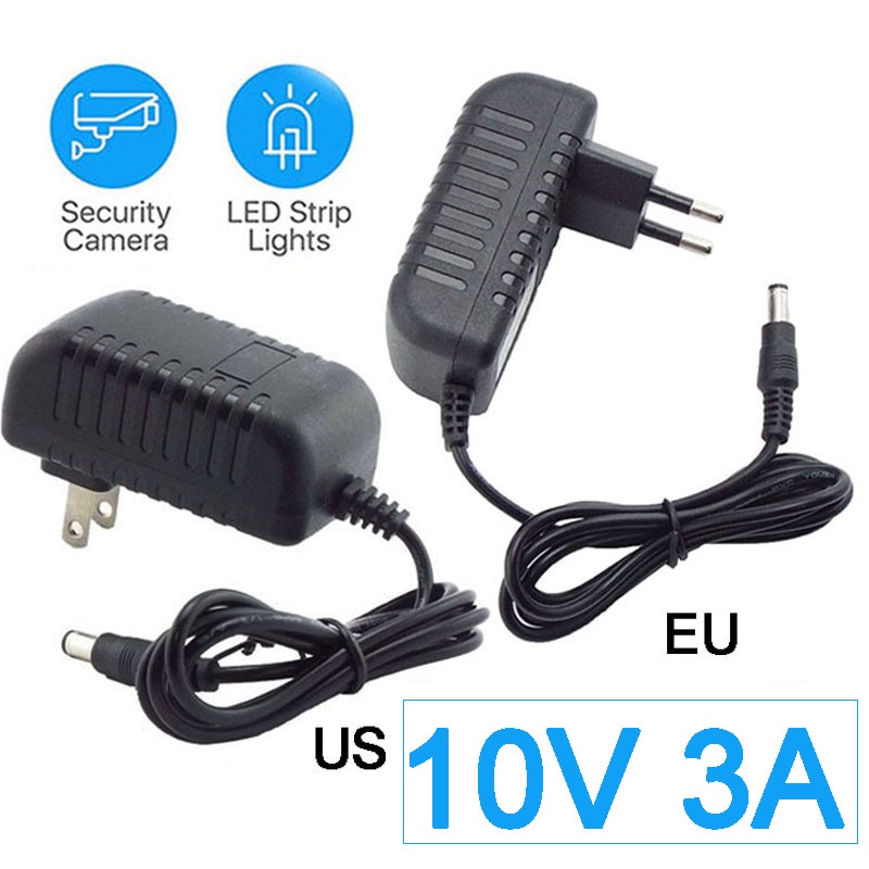 5.5x2.5 มม.3000ma AC 110V 220V ถึง DC 10V 3A Power Adapter Supply ...