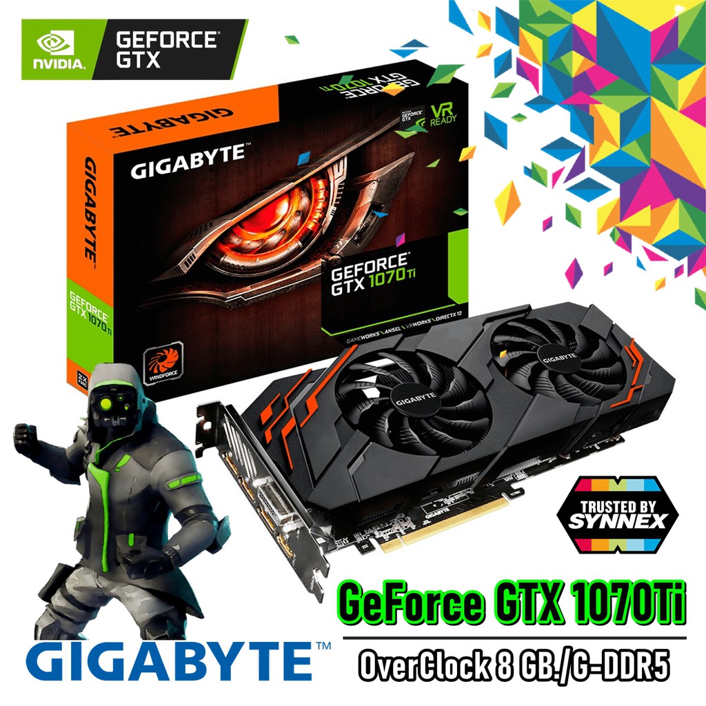 GIGABYTE GeForce GTX 1070Ti WindForce OC 8 GB. (สินค้ามือสอง) VGA-Card ...