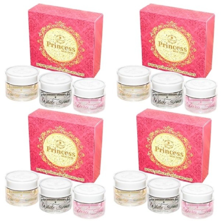 Princess Skin Care ครีมหน้าขาว ครีมหน้าเงา ครีมหน้าเด็ก (4 ชุด ...