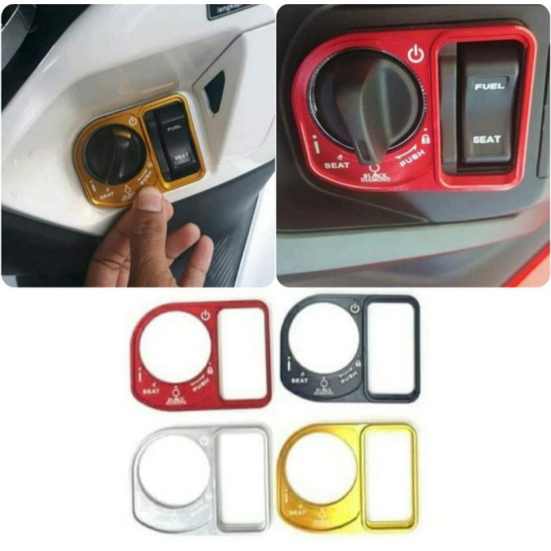 Honda ADV 150 PCX 150 VARIO 150 keyless เพชรสีดําฝาครอบกุญแจจุดระเบิด ...