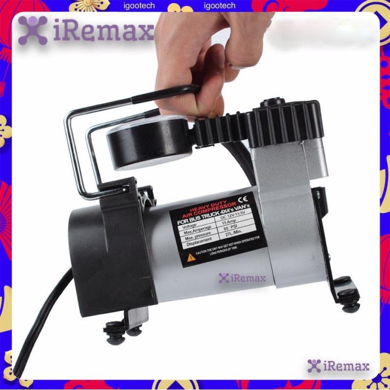 iRemax 12Vปั๊มลมไฟฟ้าติดรถยนต์ 150PSIปั๊มลมไฟฟ้าดิจิตอลแบบพกพา รุ่น Car air pump | Shopee Thailand