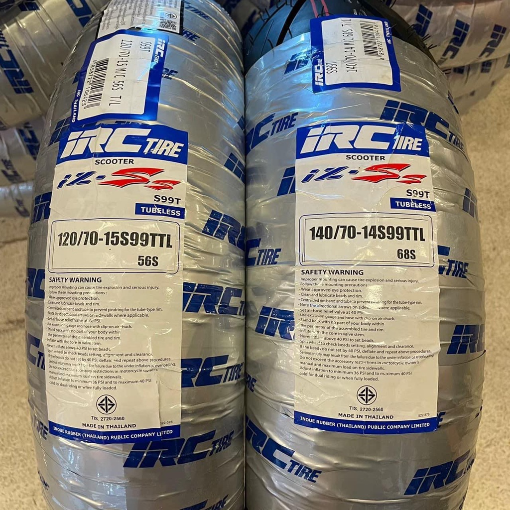 ยาง IRC Forza300 Forza350 , Xmax300 120/70-15 , ADV350 140/70-14 iZ-Ss S99T TL ยางIRC รุ่น Iz-ss ...